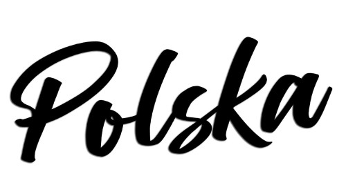 POLSKA - NAPIS #2 - kolory - połysk/mat Wklejki Naklejki